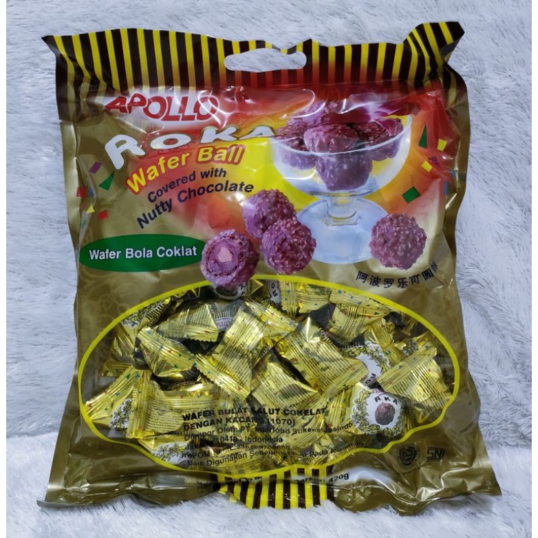 Apollo Roka Wafer Bola Coklat 420 gr | Lazada Indonesia
