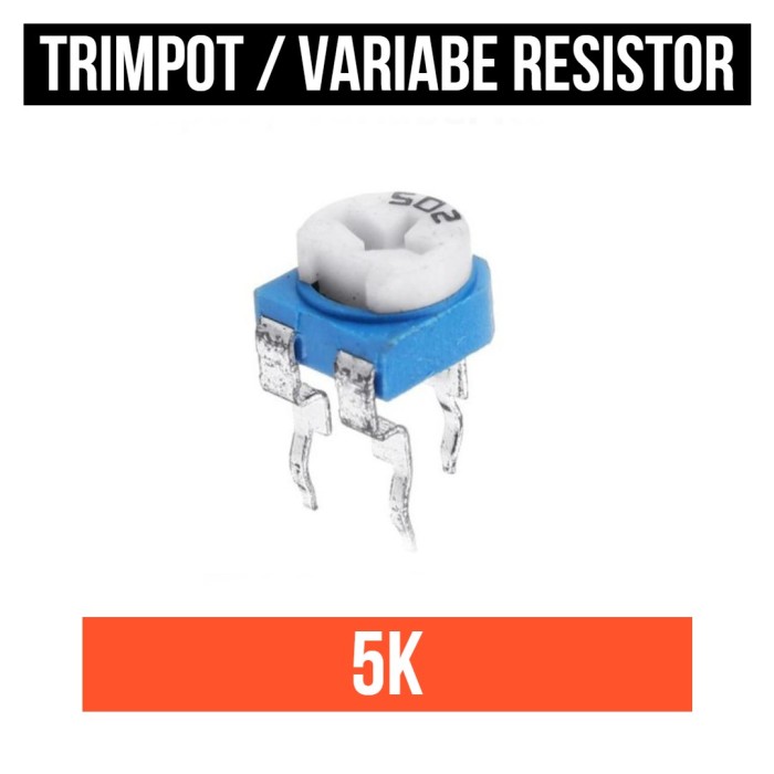 Resistor Trimpot 5k 502 Kilo Ohm Trimmer Potensiometer 5000 Variable ...