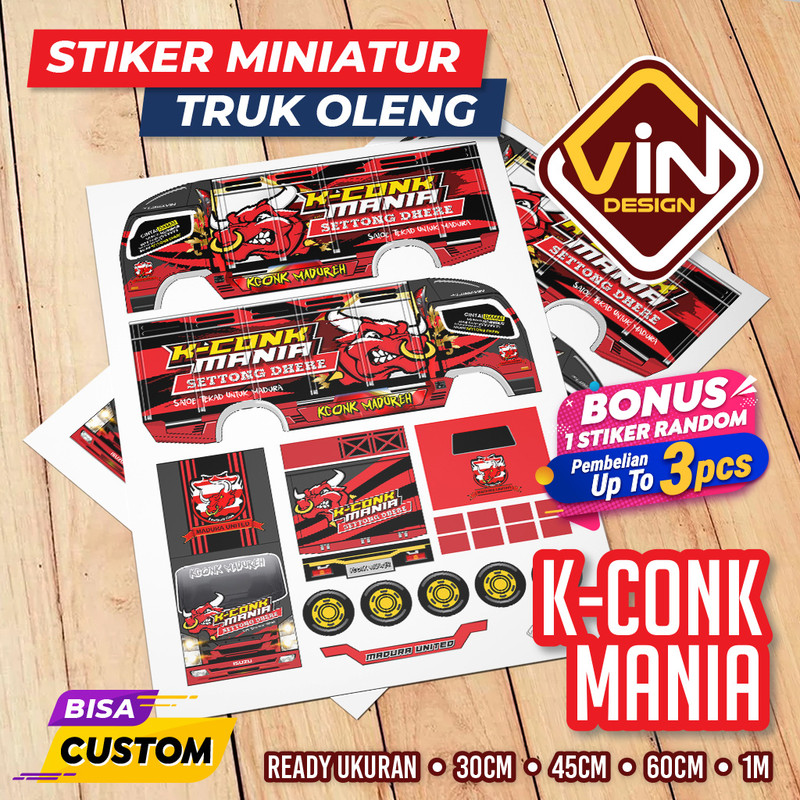 STIKER MINIATUR TRUK / KCONK MANIA / POLA STICKER MINIATUR TRUCK OLENG ...