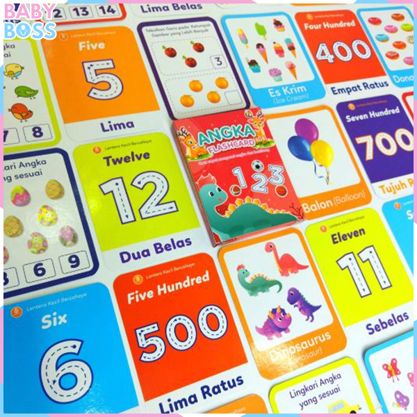 Flash Card Kartu Pintar Edukasi Belajar Anak Paud TK Balita Umur 1 2 3 ...