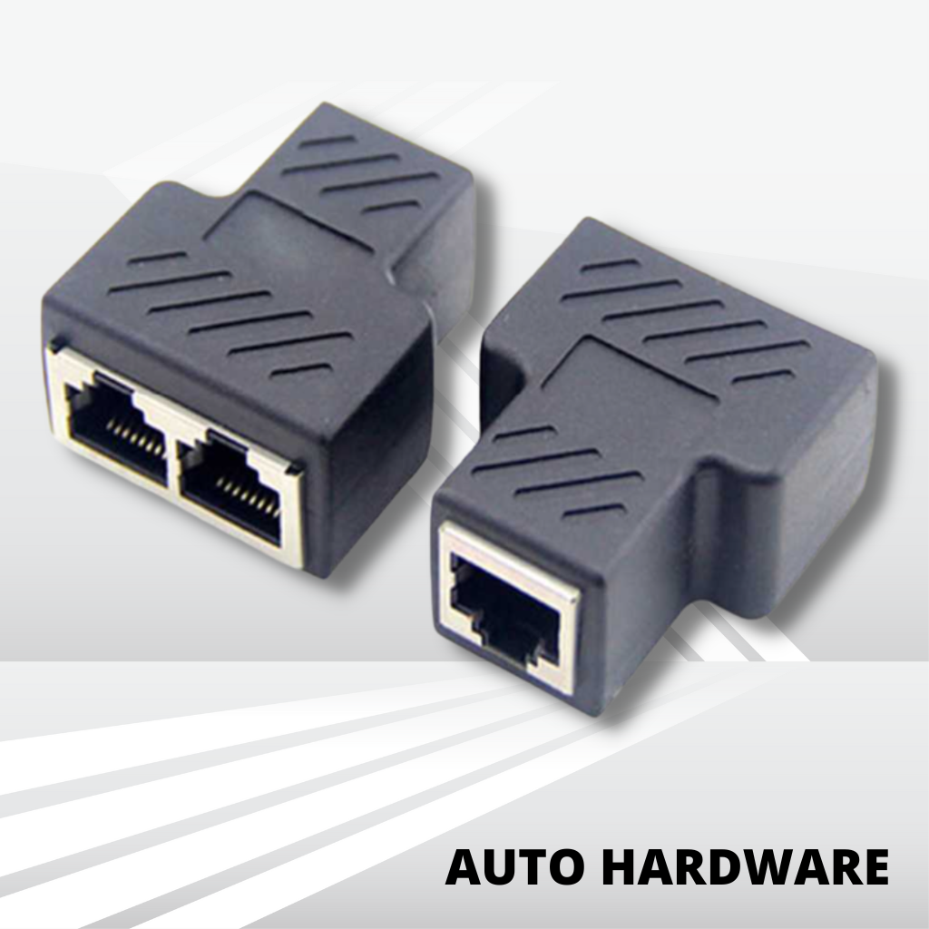 LAN Ethernet Network Connector Splitter 1 to 2 Extension Adapter ...