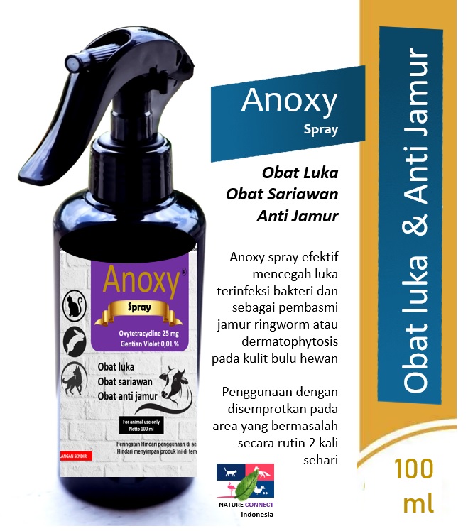 Anoxy spray obat sariawan luka hewan sapi kambing kucing anjing kelinci ...