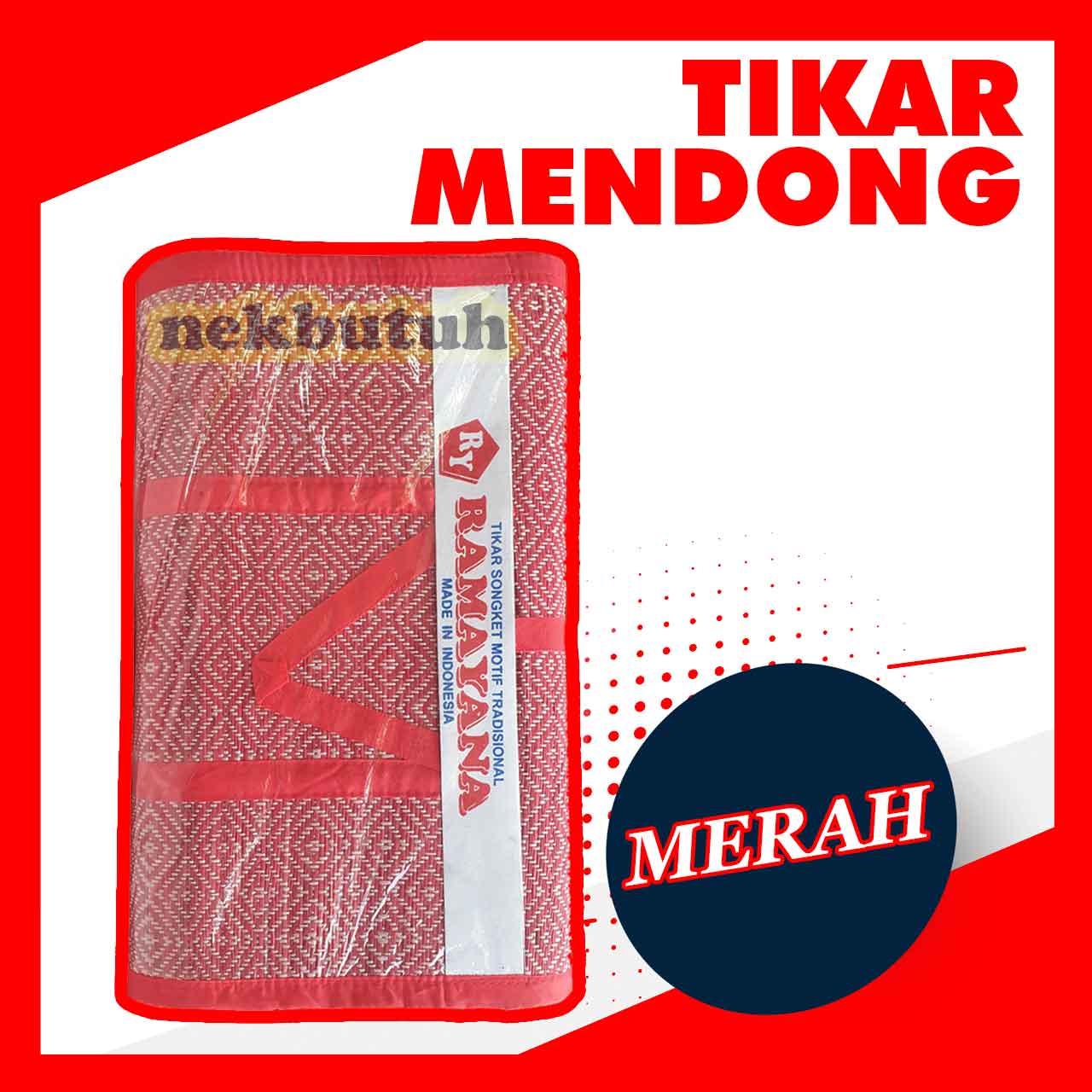 Tikar Lipat Mendong Songket Asli Piknik Camping Lesehan Ukuran Besar ...