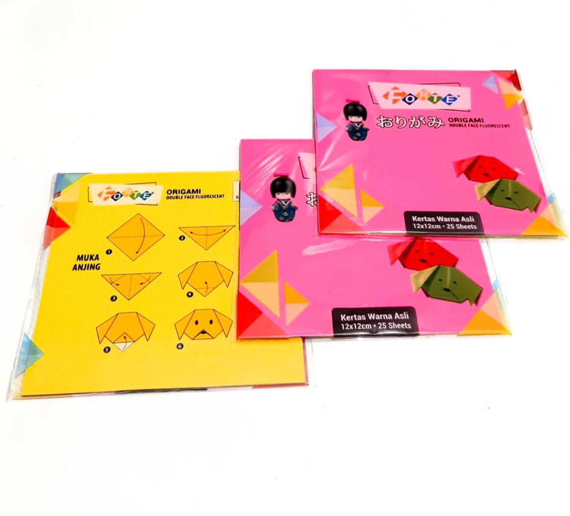 Harga Per 1 Packs / 25 Sheets Kertas Origami Paper Warna Asli Ukuran ...