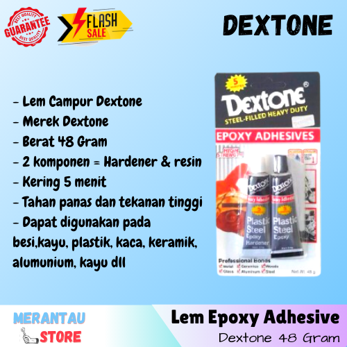 Lem Dextone 5 Menit Epoxy Adhesive 48 Gram Asli 100% Original Lem ...