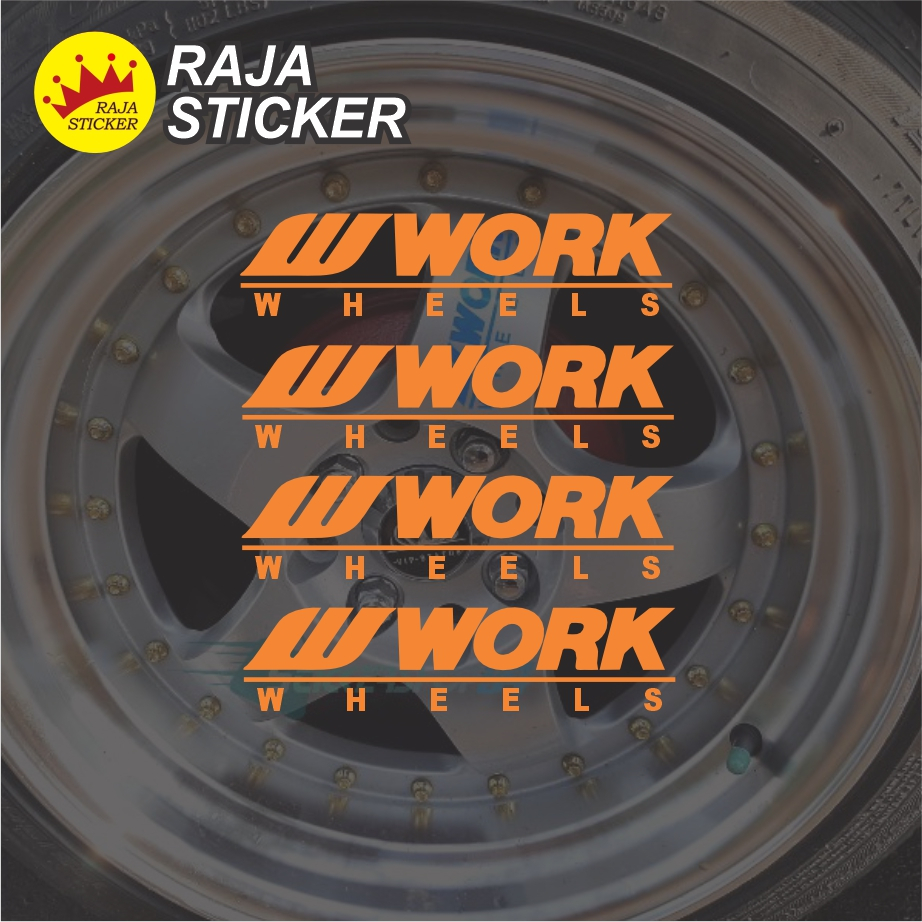 Stiker work wheels keren semua mobil bisa / stiker velg rim 4 pcs ...