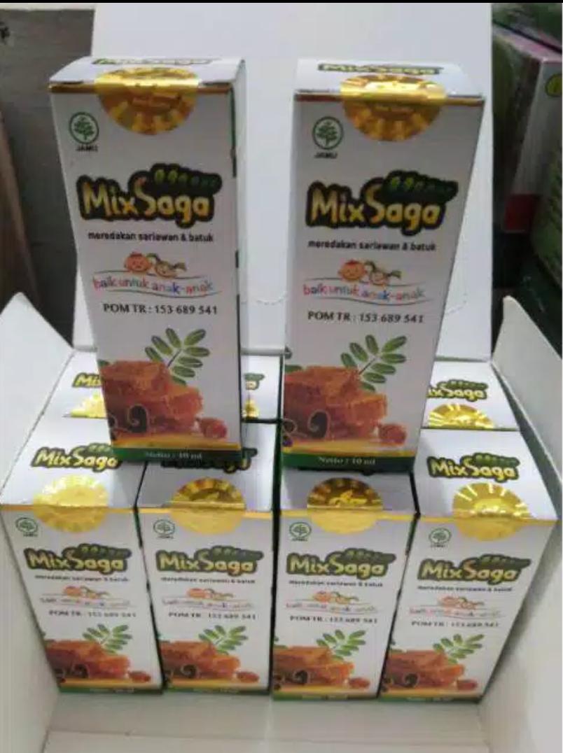 COD 6 botol Mix Saga Obat Sariawan &radang Tenggorokan | Lazada Indonesia