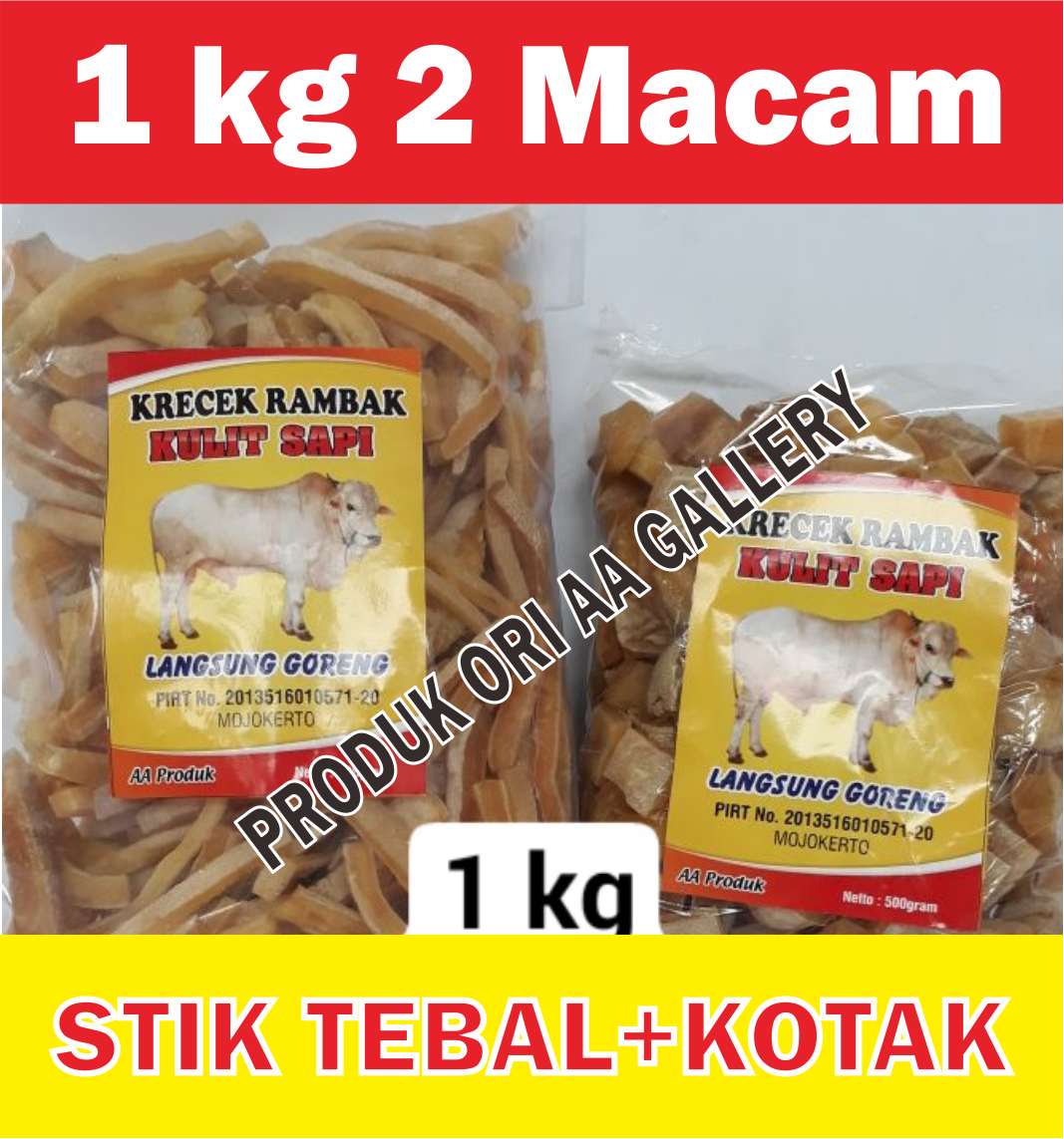 PROMO!!! Krecek ASLI MOJOKERTO Kerupuk Rambak Sapi Mentah / Dorokdok ...