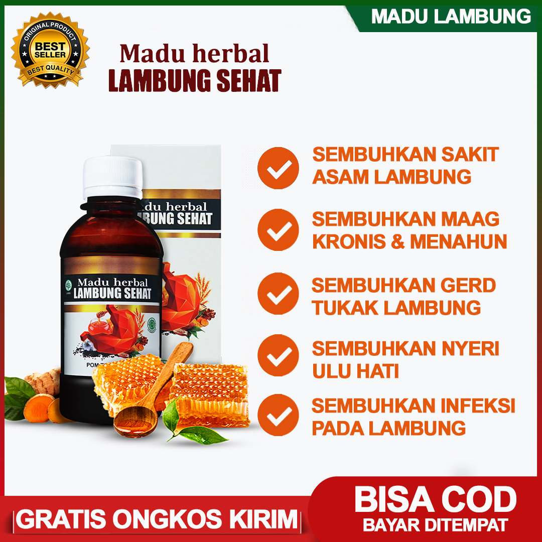 Madu Herbal Lambung Sehat 250 Gram Solusi Untuk Mengatasi Asam Lambung ...