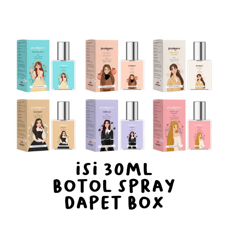 GEAMOORE PARFUM VIRAL GEAMOORE KOREAN INSPIRED SERIES BPOM SPRAY 30ml ...