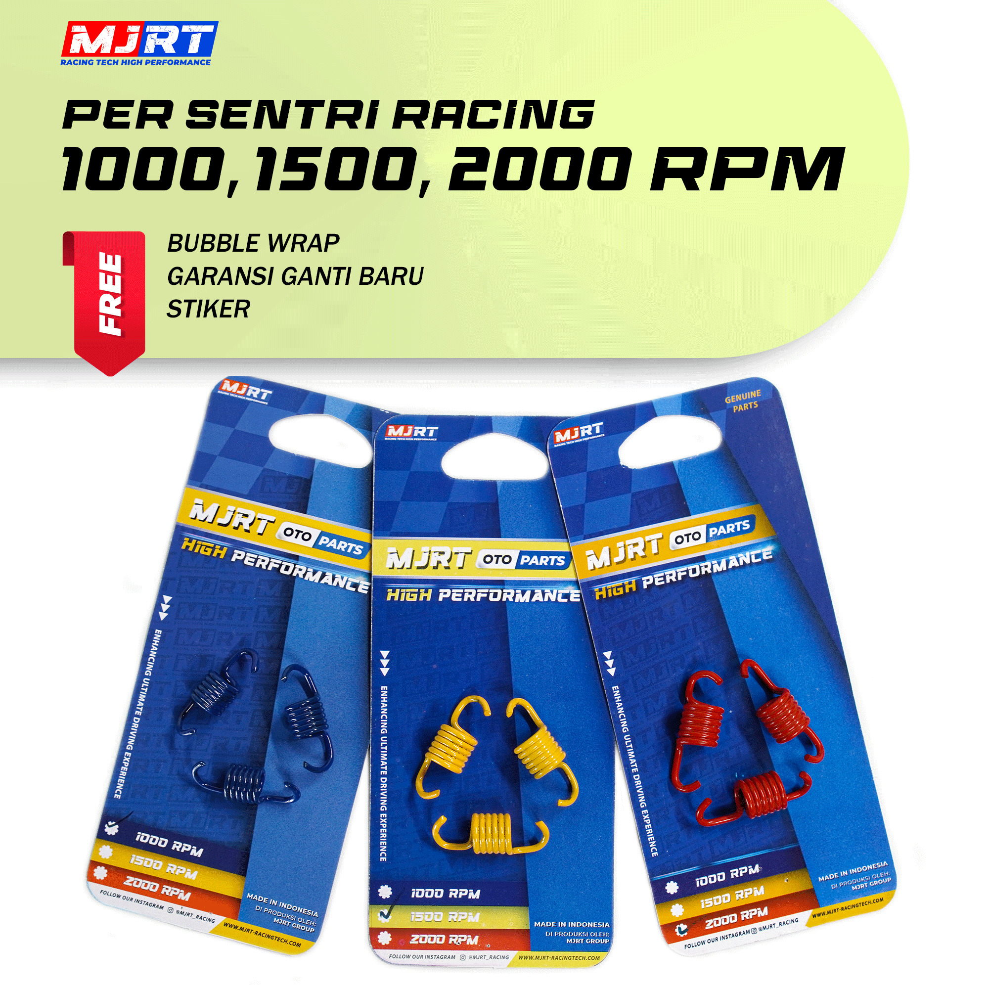 PER SENTRI 1000 RPM 1500 RPM 2000 RPM 1 SET ISI 3 PCS / ALL MATIC / PER ...