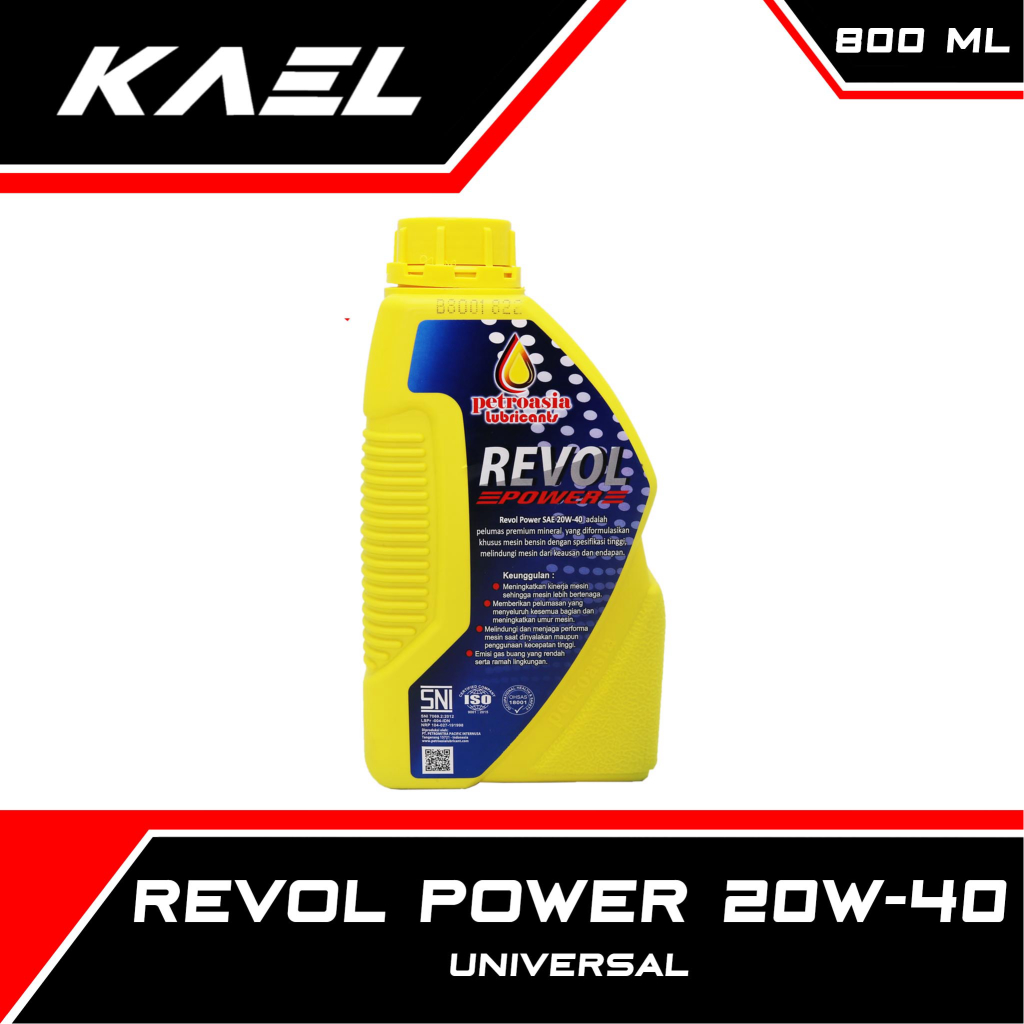 Revol Power 20W-40 Oli Mesin Bebek-Matic-Sport 2-4 T-Tak 800 ml ...