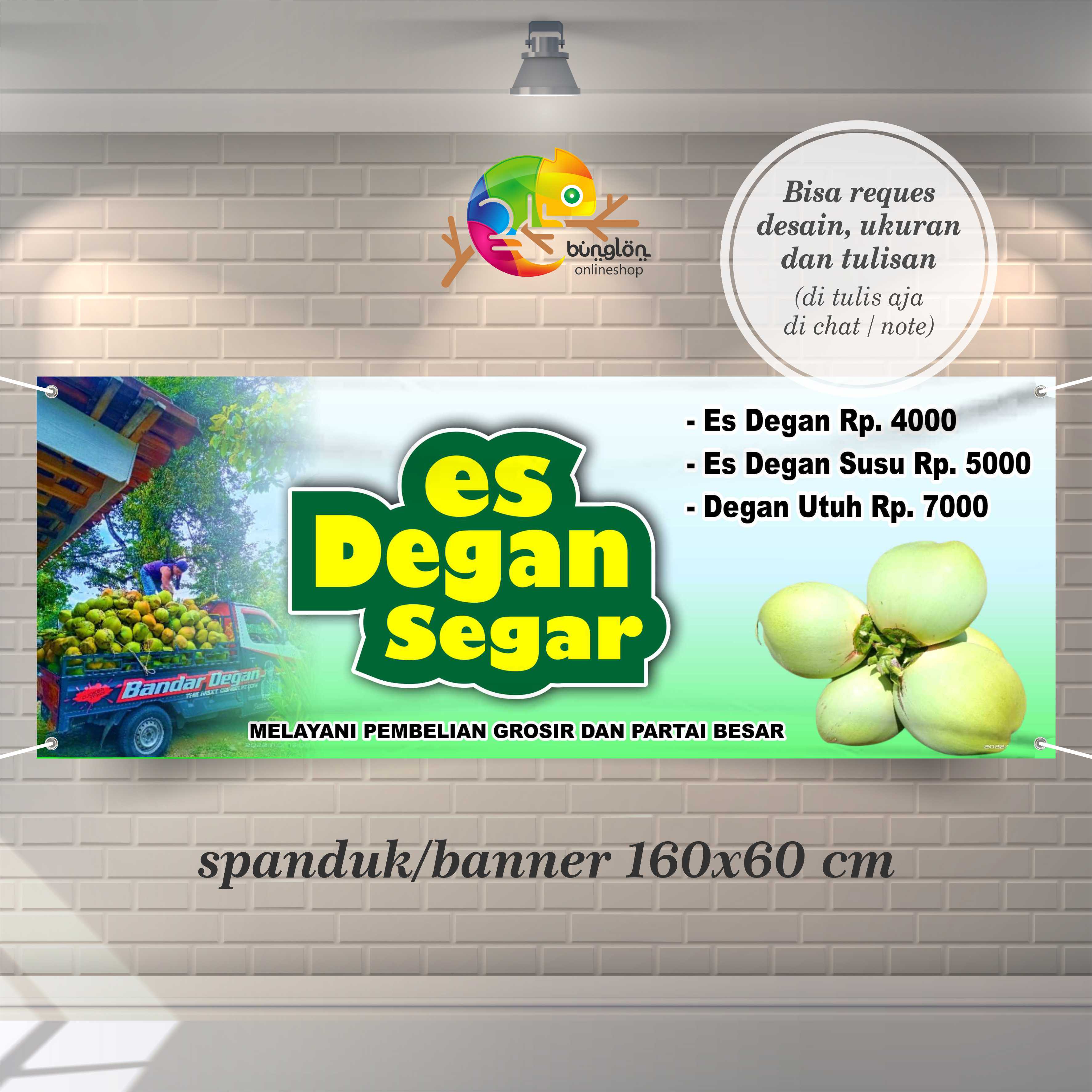 MMT 160x60 Cm Spanduk Banner Es Degan, Es Kelapa | Lazada Indonesia