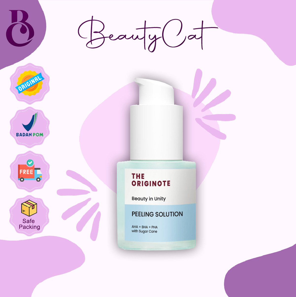 THE ORIGINOTE Peeling Solution 20ml AHA + BHA + PHA with Sugar Cane ...