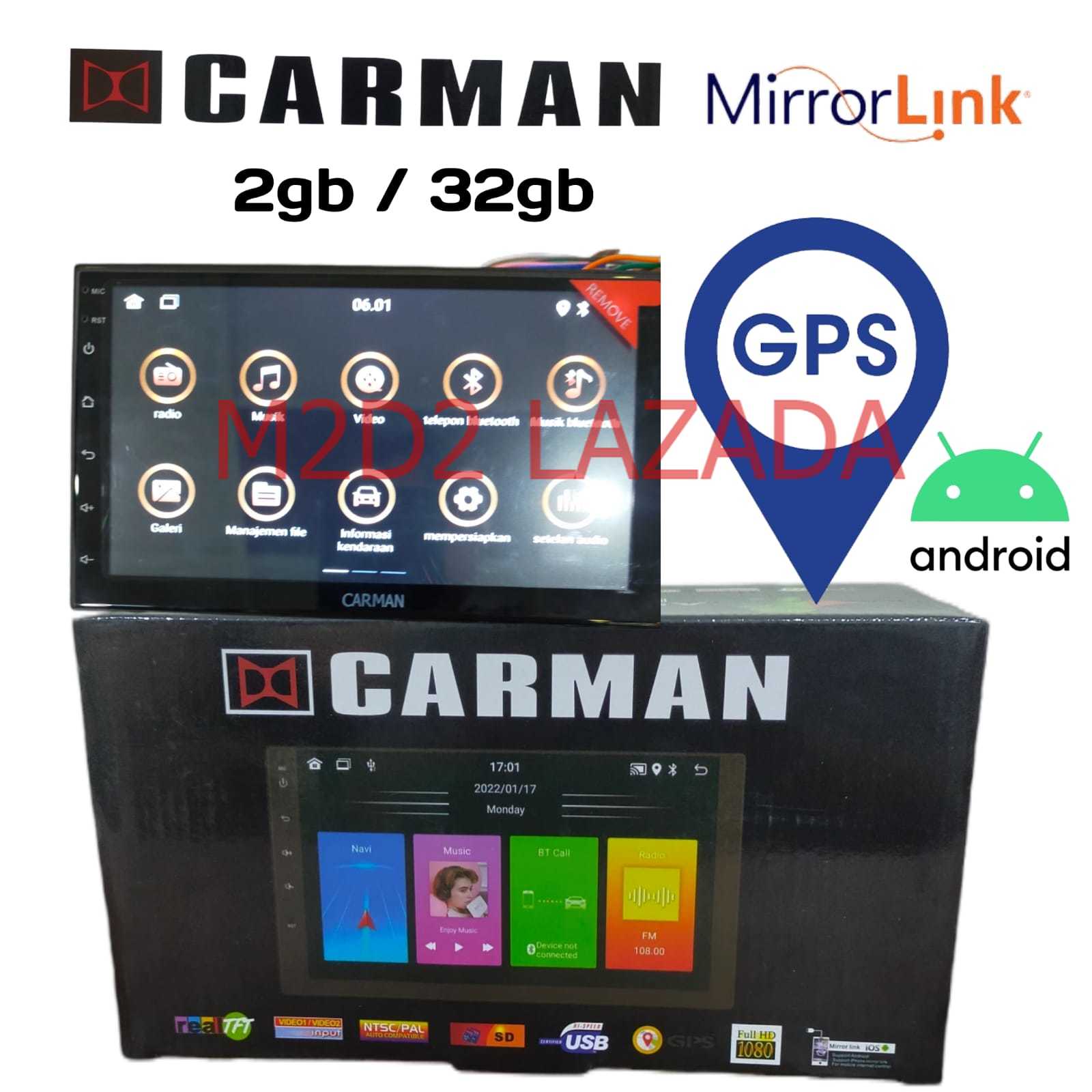 head unit android CARMAN 7 inch 2gb / 32gb | Lazada Indonesia
