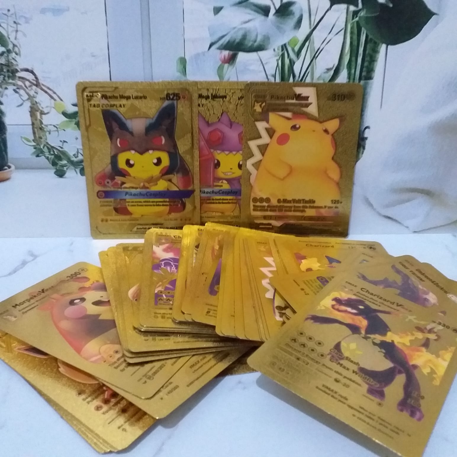 1 Box Mainan Kartu Pokemon Foil Emas Logam Bahasa Inggris Anime ...