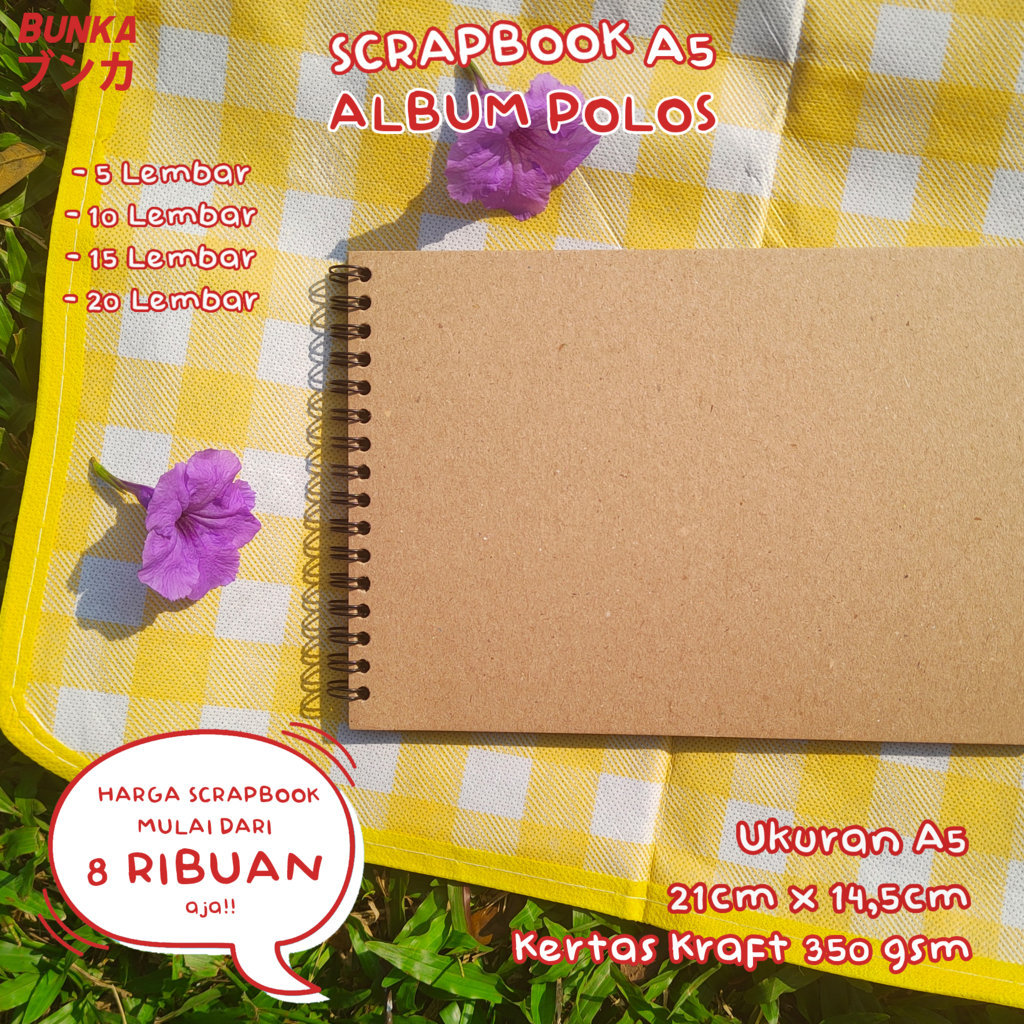 Scrapbook 350 gsm Aesthetic Album vintage buku catatan story book kado ...