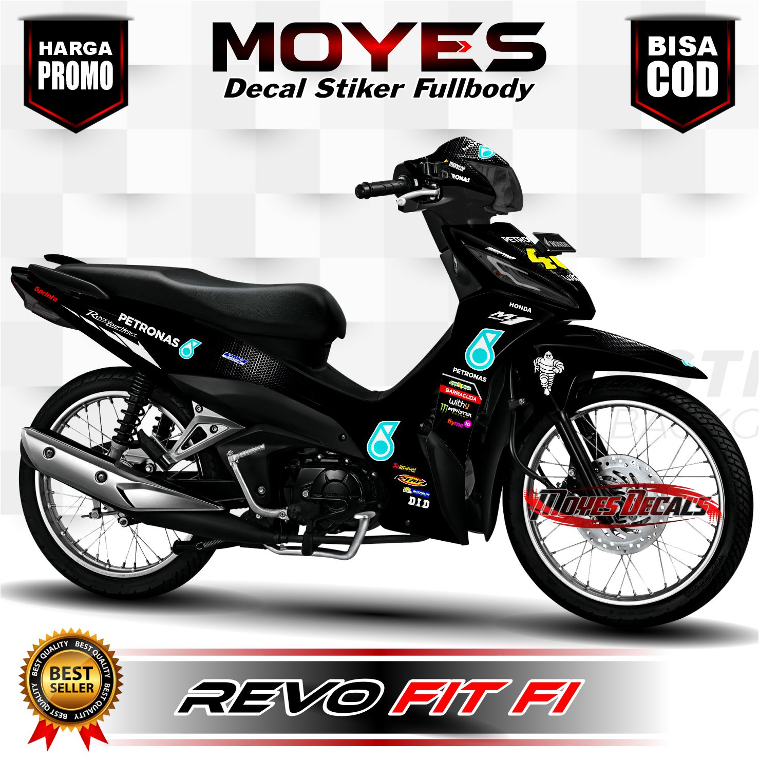 Stiker Revo FIT FI Fullbody - Decal variasi Revo FIT FI Motif Petronas ...