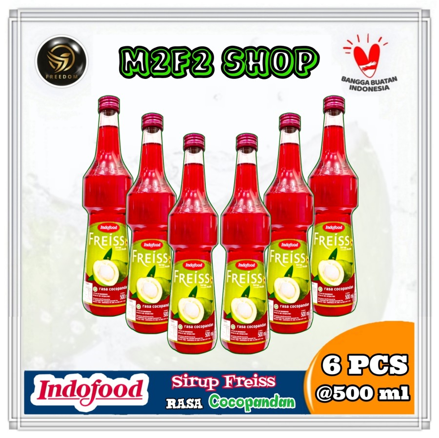 Sirup Manis Indofood FREISS Rasa Cocopandan - 500 ml (Kemasan 6 Pcs ...