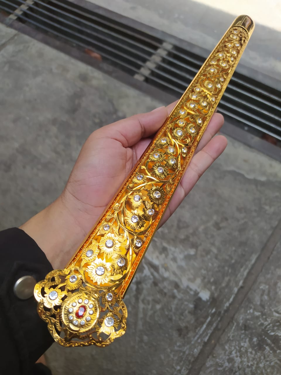 pendok keris slorok topengan bahan kuningan dan tembaga gaya solo asli ...