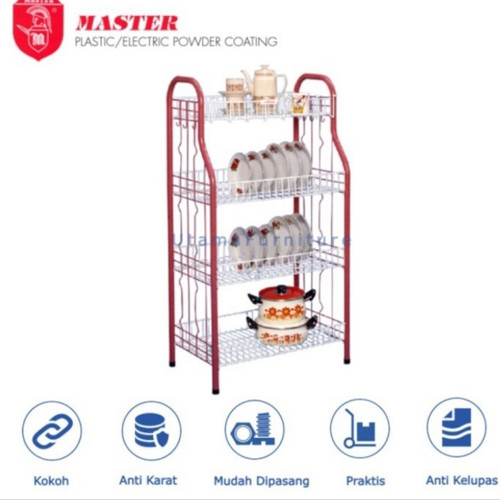 Rak Piring jumbo Master Susun 4/ Rak Piring Tebal dan Kokoh Susun 4 ...