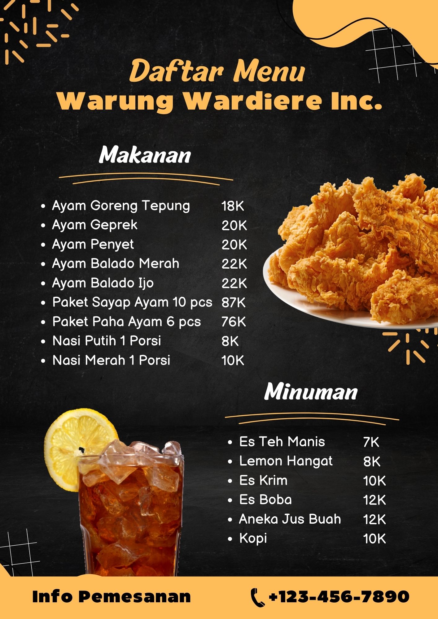 Jasa Desain Daftar Menu Warung Wardiere | Lazada Indonesia
