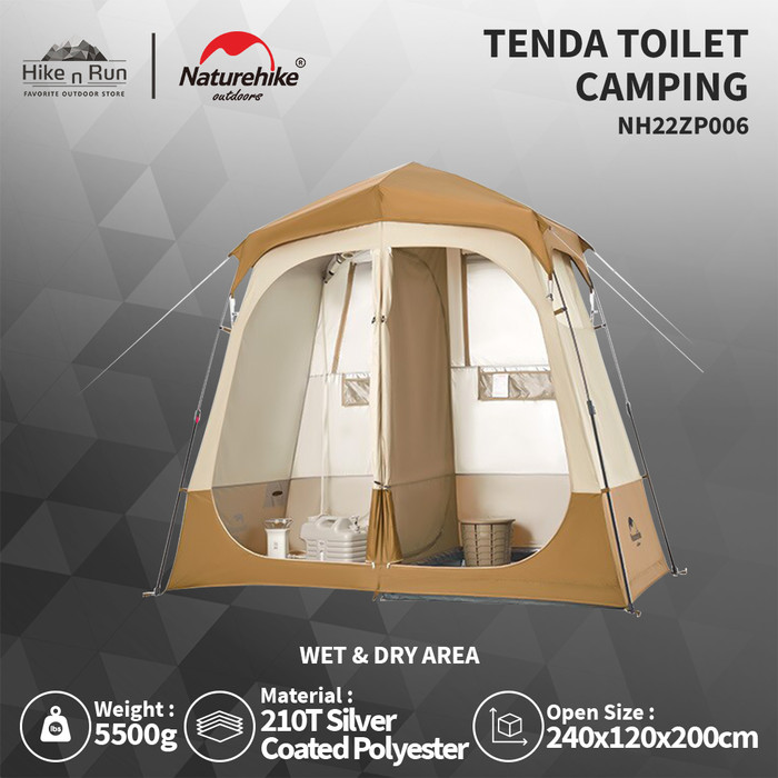 Tenda Toilet Otomatis Naturehike NH22ZP006 Wet and Dry Shower Tent ...