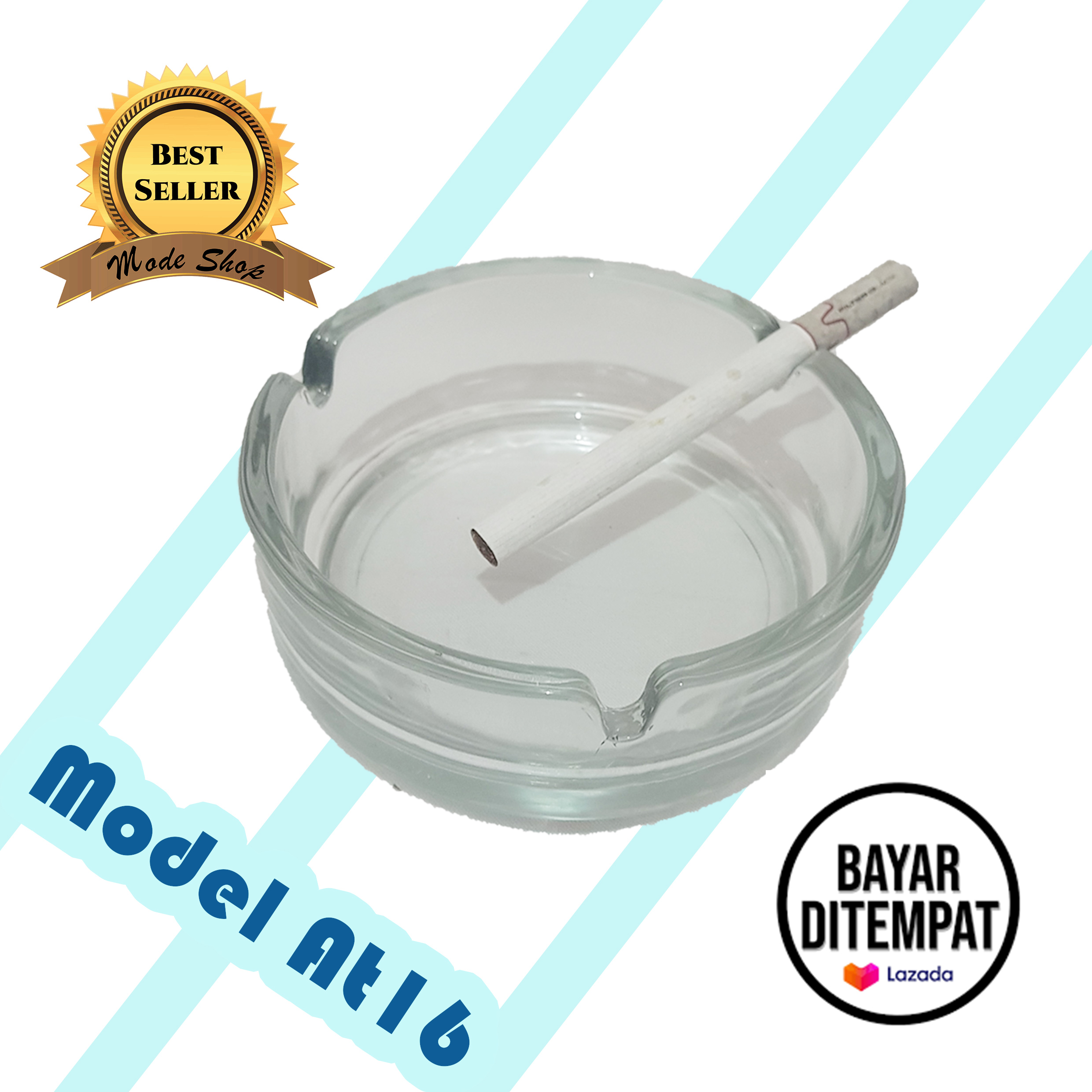 Asbak Rokok Kaca / Glass Ashtray / Asbak Kaca Model AT16 Paling Murah ...