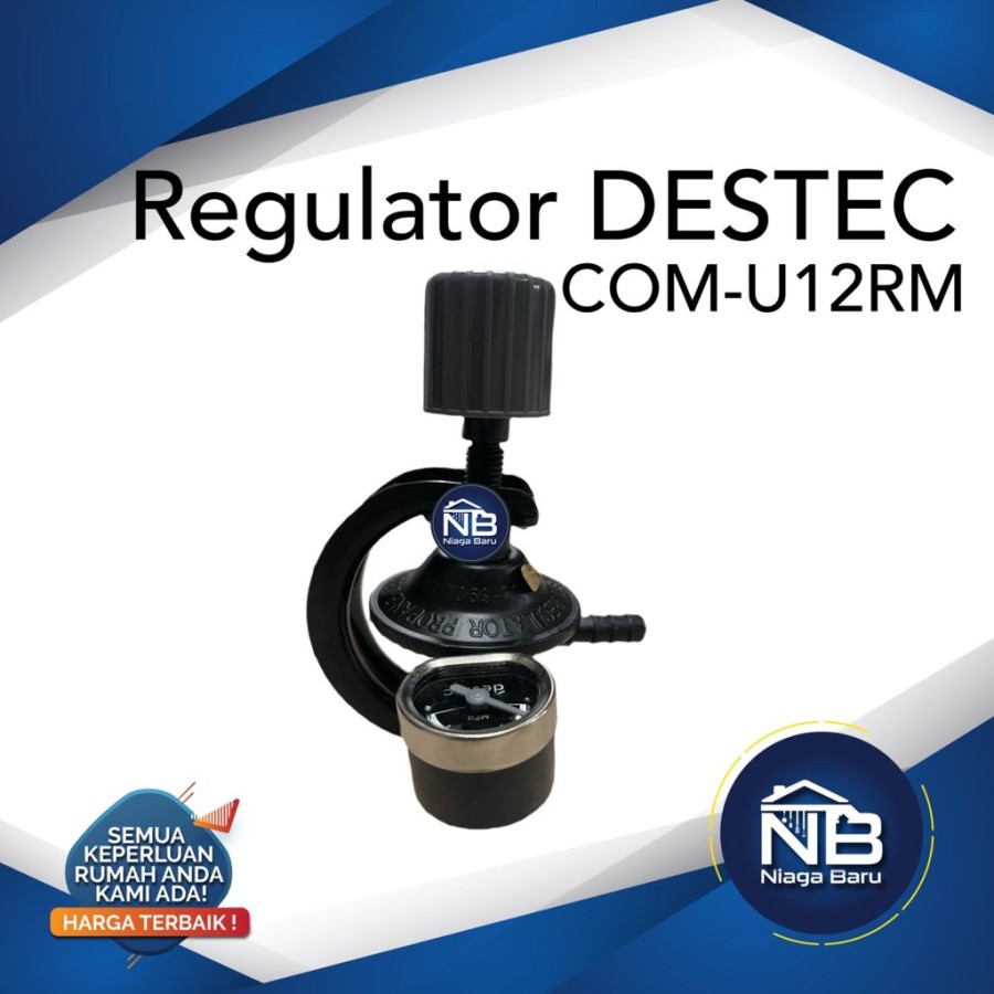 DESTEC COM-U12RM Regulator Gas Dengan Pengaman Ganda + Meteran | Lazada ...
