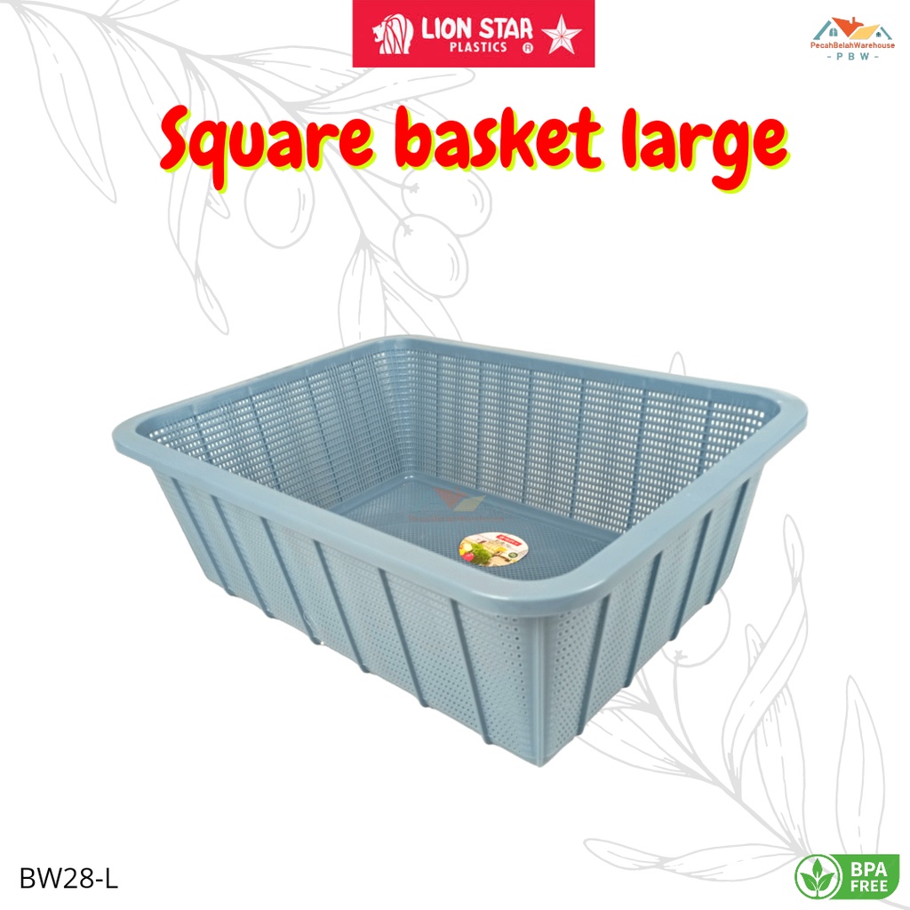 Keranjang Plastik Basket Square BW28-L Lionstar / Keranjang Serbaguna ... Keranjang Plastik Basket Square BW28-L Lionstar / Keranjang Serbaguna ...