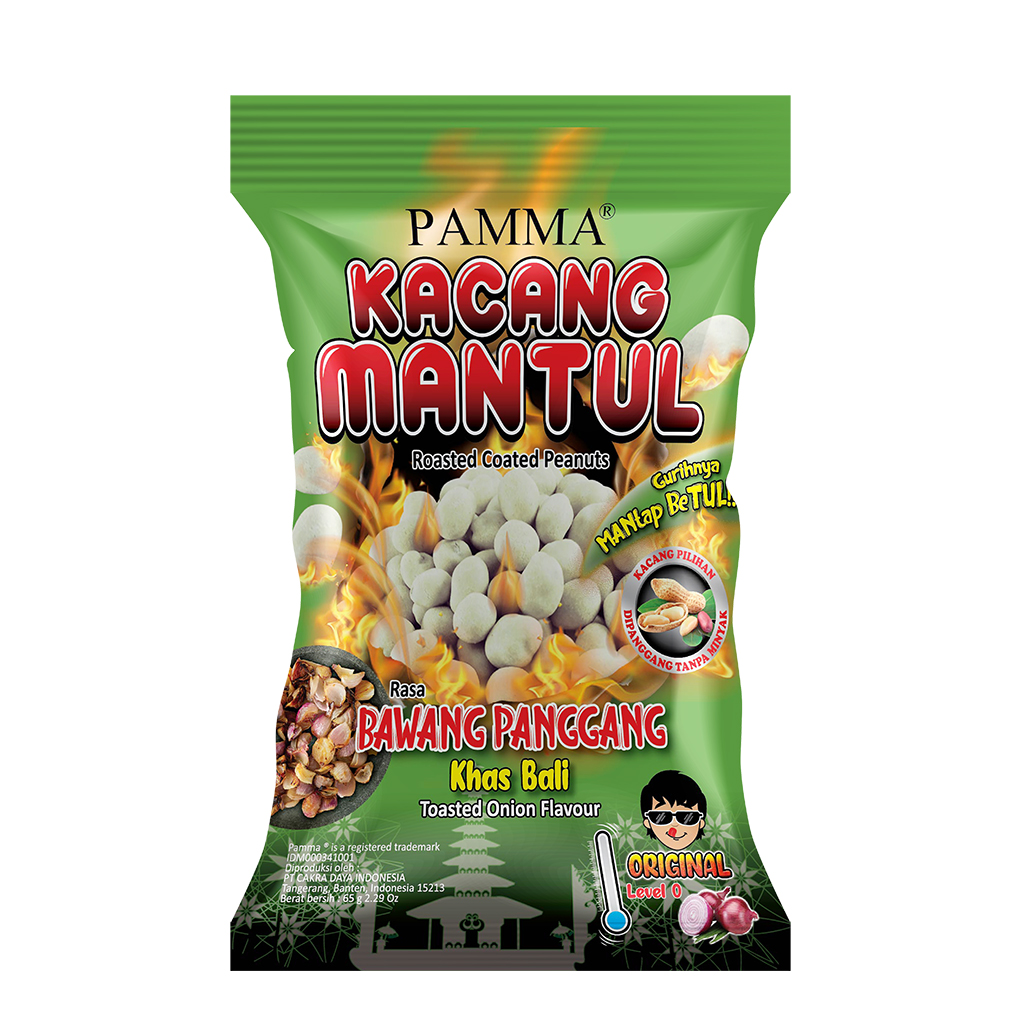 PAMMA KACANG MANTUL RASA BAWANG PANGGANG KHAS BALI - 65Gr Sachet ...