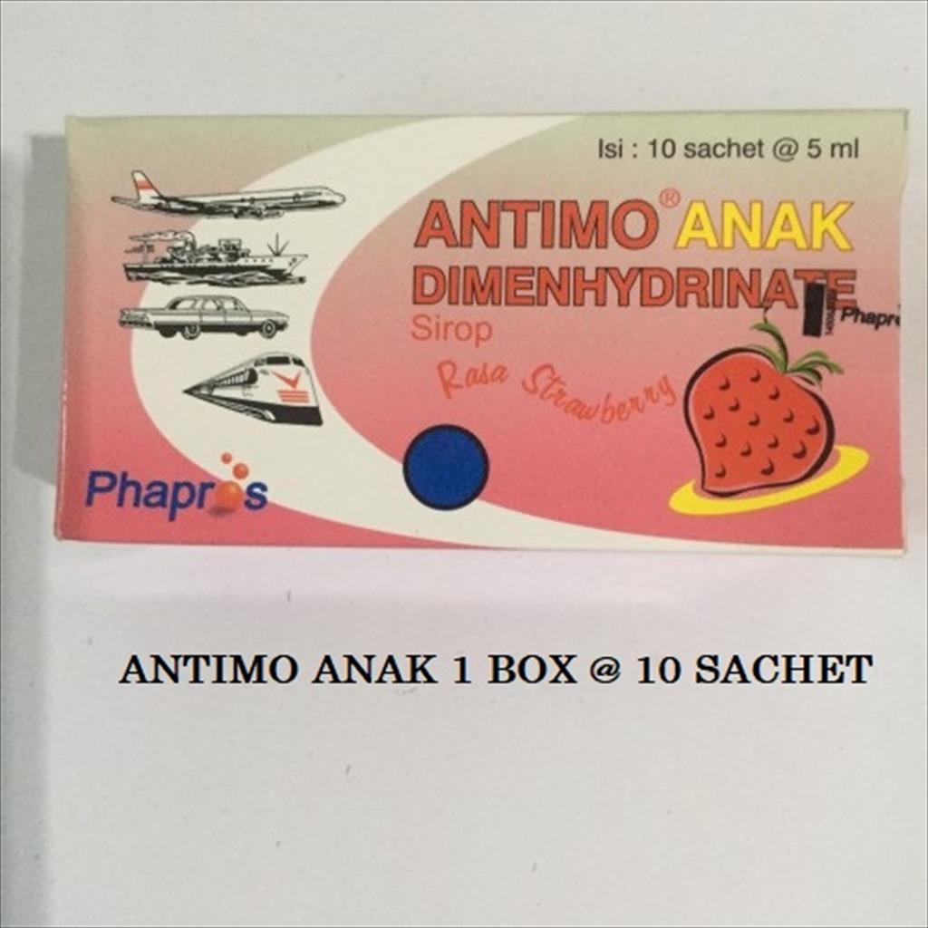 Antimo Anak Cair 1 Box (isi 10 sachet) - Rasa Strawberry | Lazada Indonesia