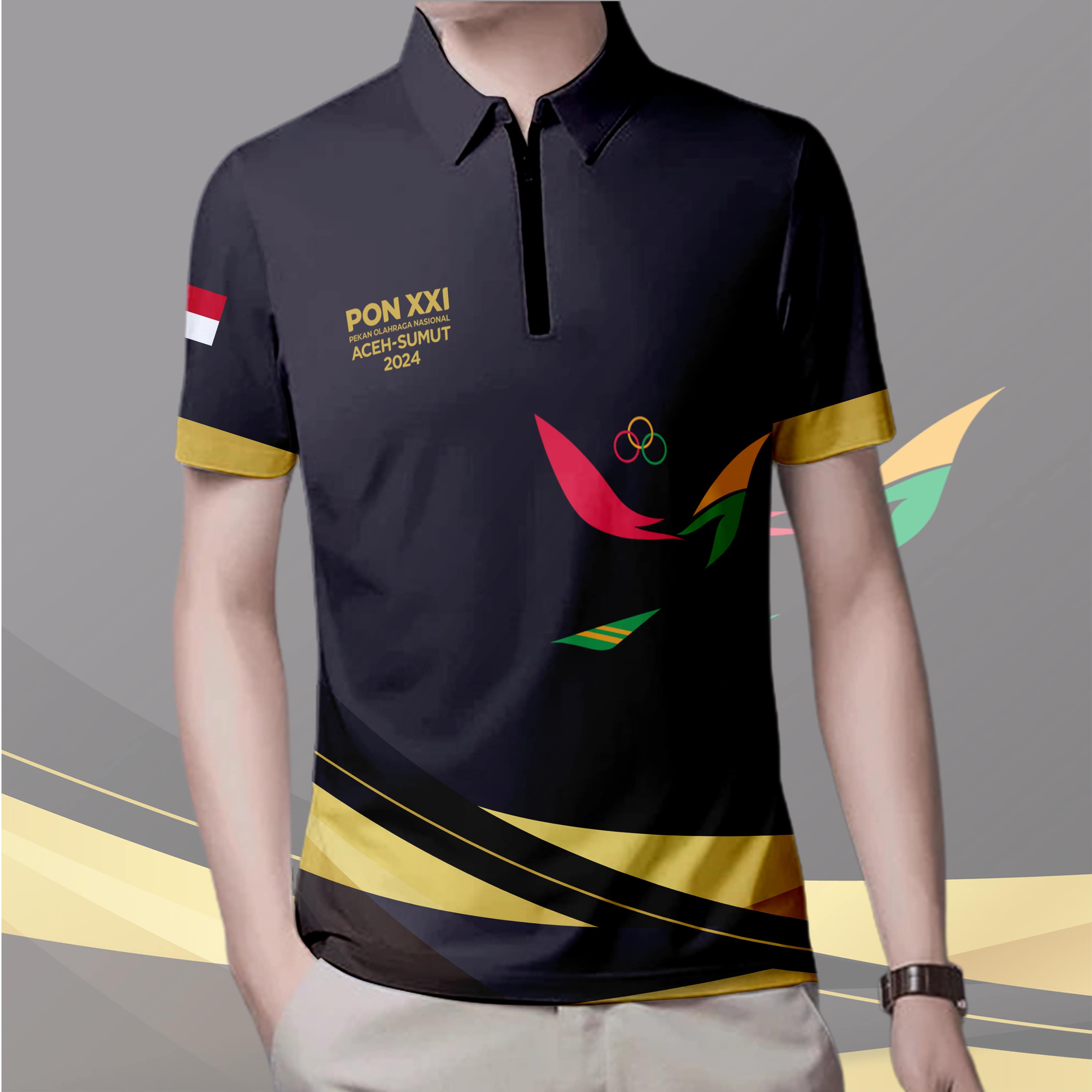 baju pria kaos polo jersey custom pon aceh sumut art 7 sublimation ...