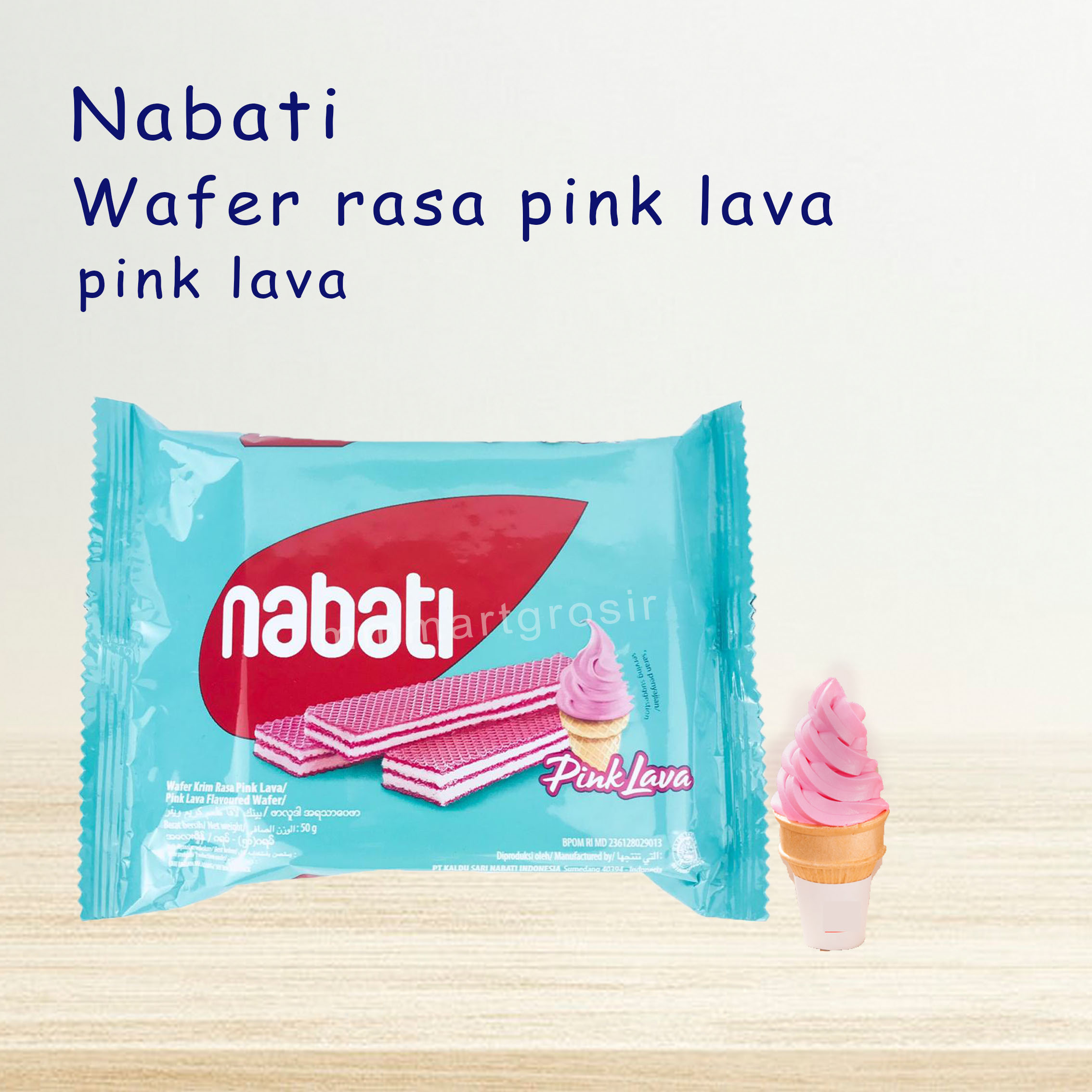 NABATI WAFER KRIM RASA PINK LAVA 46g | Lazada Indonesia