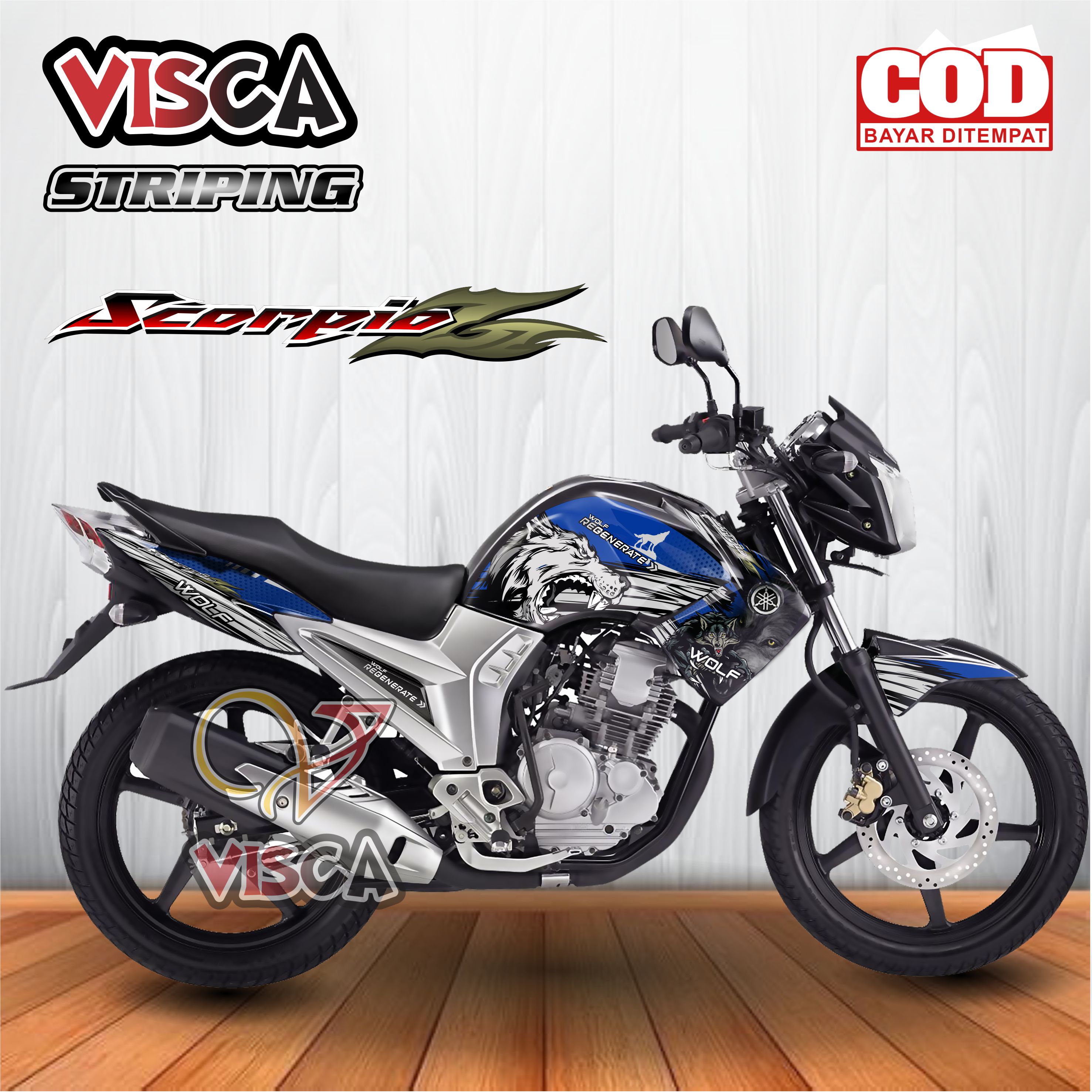 Stiker Striping Scorpio Z Variasi wolf | Lazada Indonesia