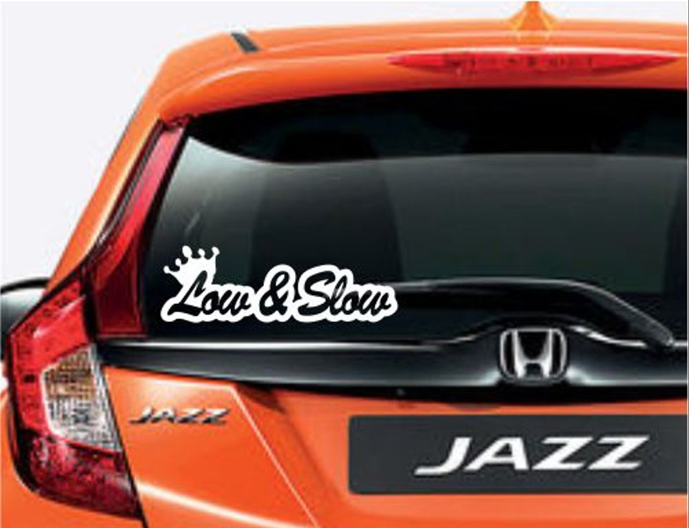 cutting sticker mobil JDM Low n Slow 25cm stiker mobil keren stiker ...