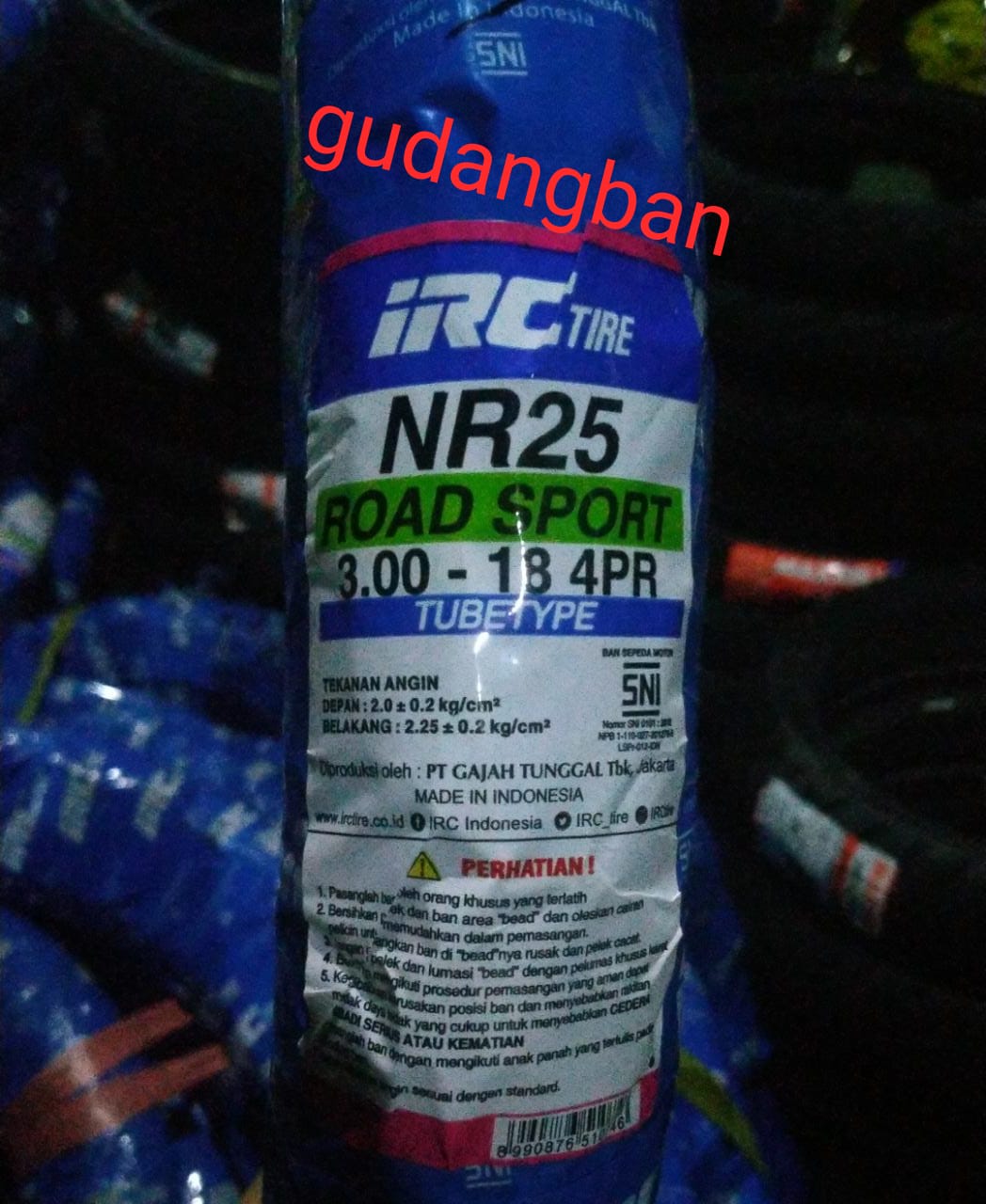 IRC NR25 300 18 Tubetype Ban Luar Motor RX King Tiger Mega Pro Ninja ...