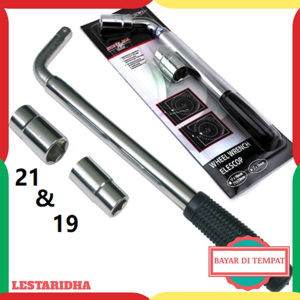 Kunci Roda Ban L 19 x 21 mm Bisa Panjang Pendek / Universal Kunci L ...
