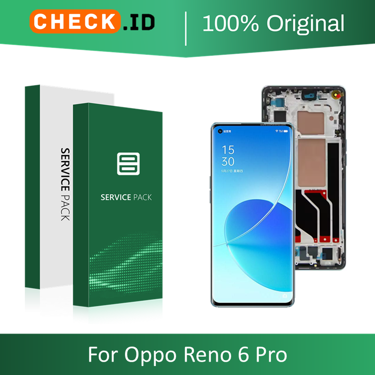 [ CHECK.ID ] LCD + FRAME OPPO RENO 6 PRO CPH2247 CPH2249 ORIGINAL ...