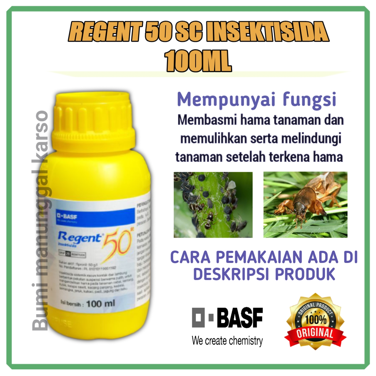 REGENT 50SC INSEKTISIDA PEMBASMI HAMA & ZPT 100 ML | Lazada Indonesia