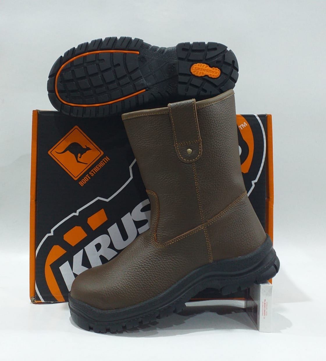 SEPATU BOOTS SAFETY KRUSHERS TEXAS BROWN / SEPATU PENGAMAN KERJA ...