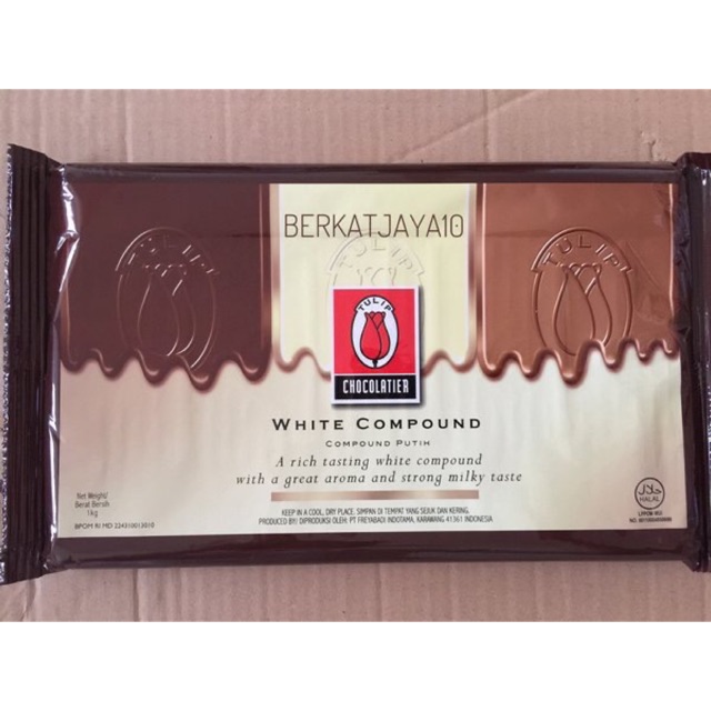 Tulip WHITE Chocolate Compound Coklat Putih Coklat Batang 1kg | Lazada ...