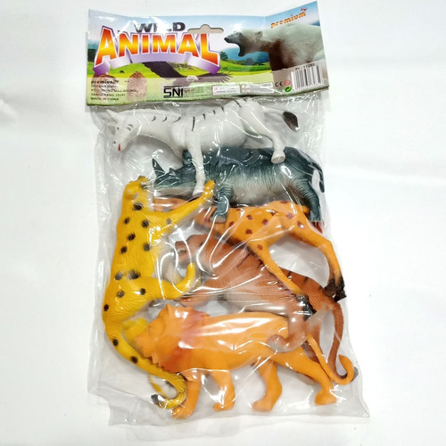 mainan edukasi anak hewan karet besar wild animal jungle buaya singa ...