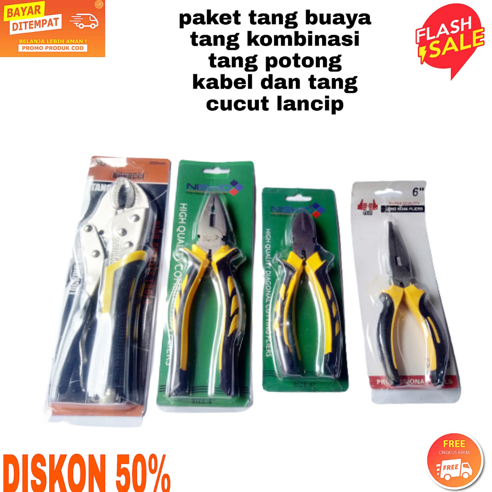paket tang set complit tang tang buaya tang kombinasi pillers tang ...