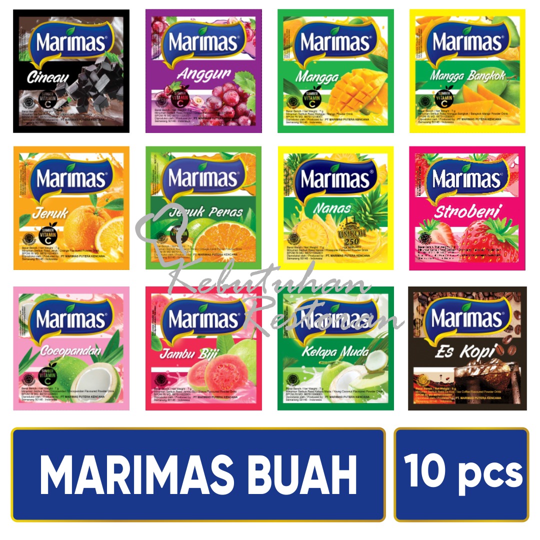 Marimas Minuman Instant Serbuk Aneka Rasa ( 1 Renceng = 10 Sachet ) | Lazada Indonesia
