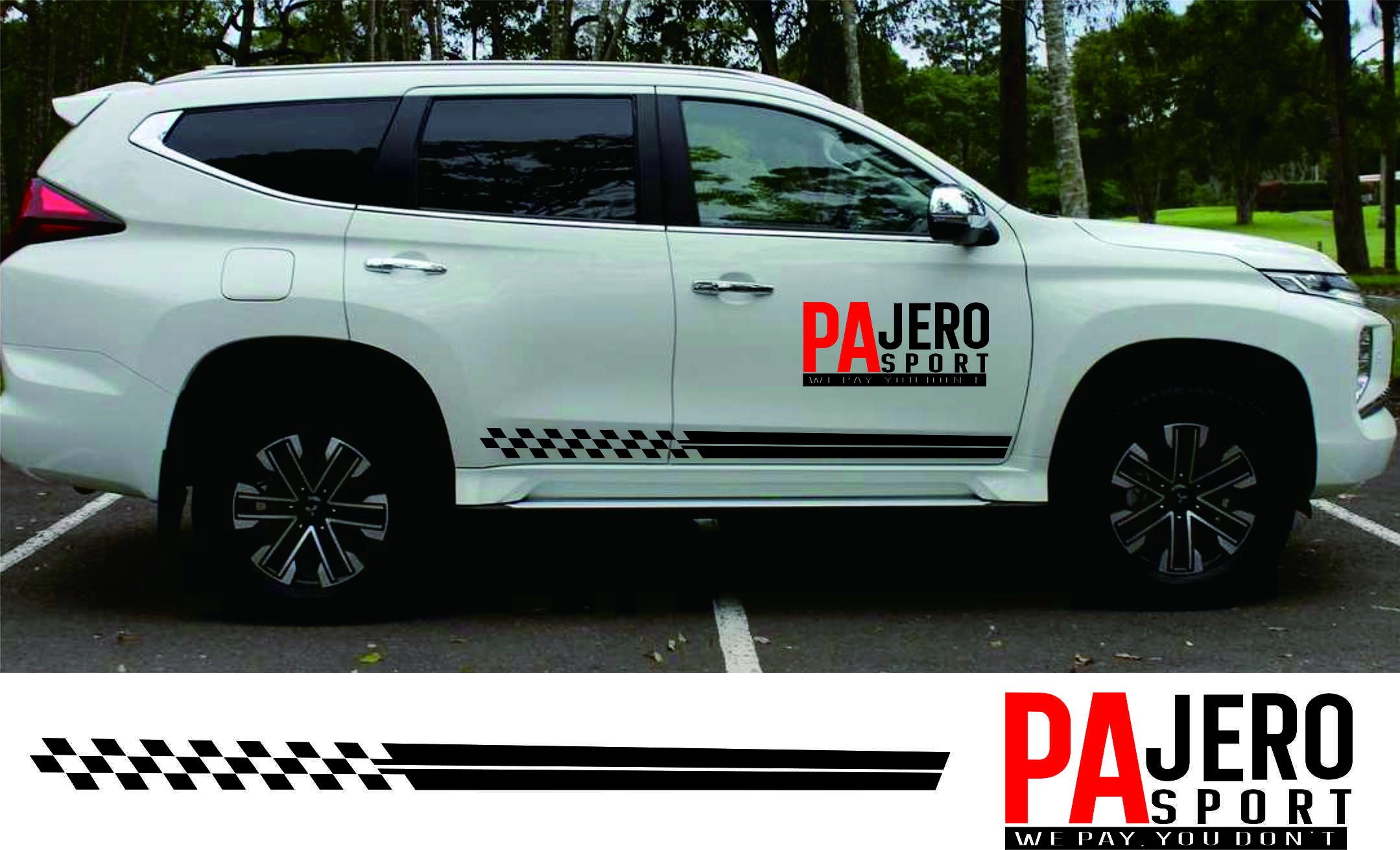 STICKER pajero sport aksesoris pajero sticker pajero variasi pajero ...