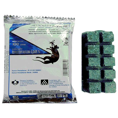 Petrokum 0.005 BB - Rodentisida Antikoagulan - Racun Tikus - 1 Bungkus ...
