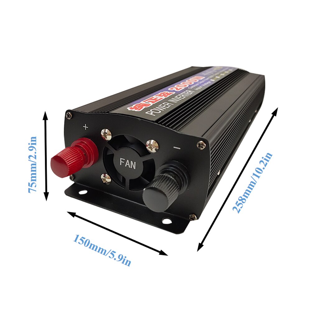 Inverter 12v To 220v Untuk Mobil Daya Puncak 4000W Inverter DC 12V ke ...