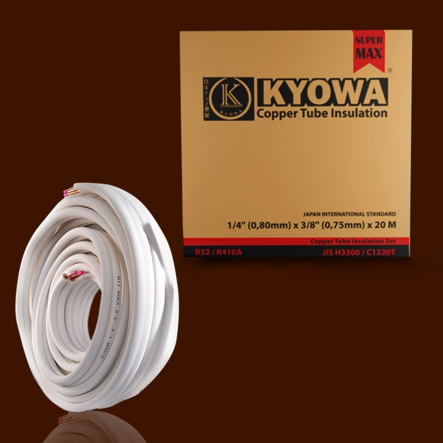 PIPA AC KYOWA 1 PK /SELANG AC / COPPER TUBE INSULATION 20 MTR SUPERMAX | Lazada Indonesia