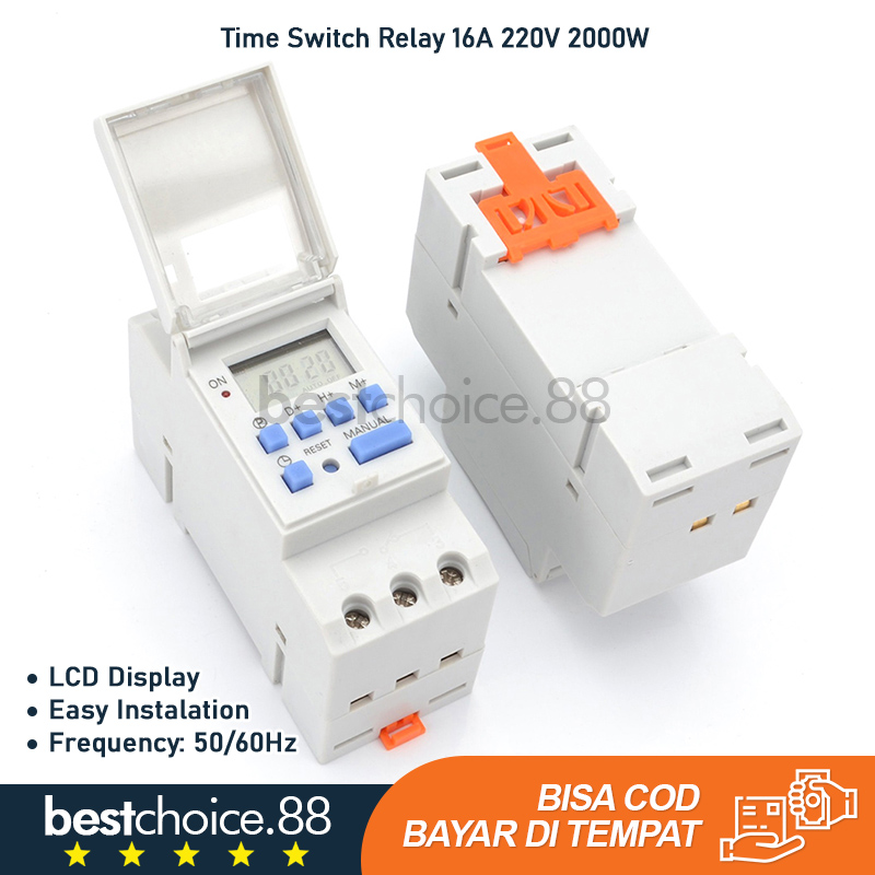 Taffware Power Timer Programmable Time Switch Relay 16a 220v 2000w Lcd